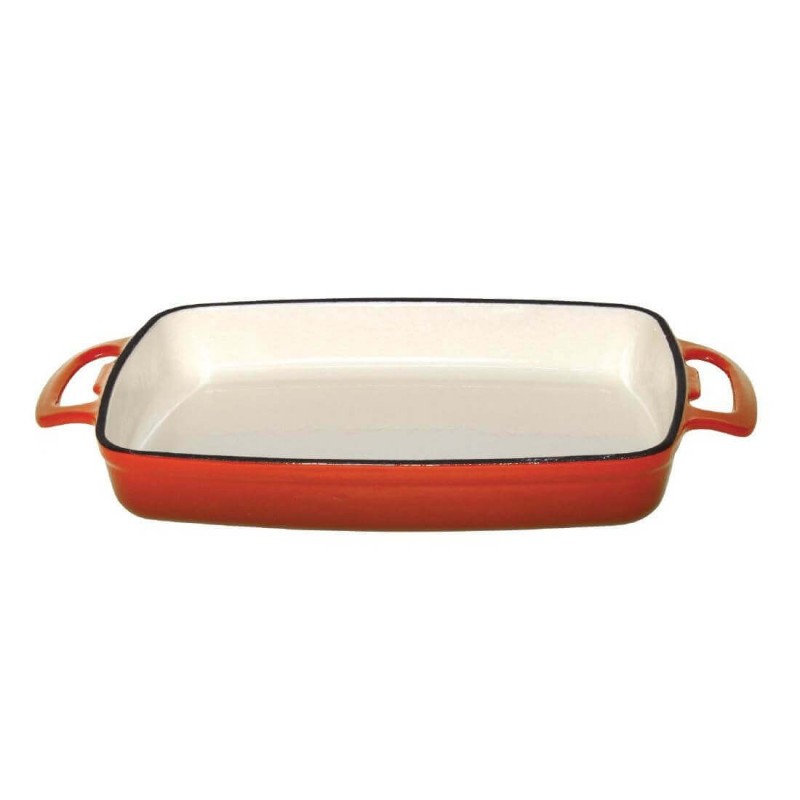 2,8L Plat en fonte rectangulaire Vogue orange
