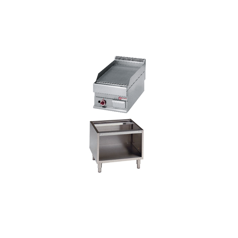 Plaque de cuisson électrique rainurée 400x650xh280/380